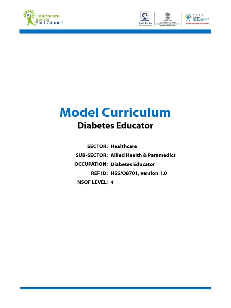 Model Curriculum: Diabetes Educator | PDF | Diabetes | Physical Examination