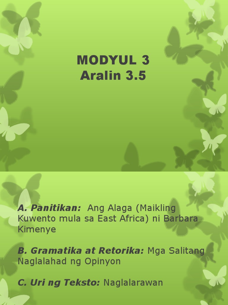 Aralin 3.5 | PDF