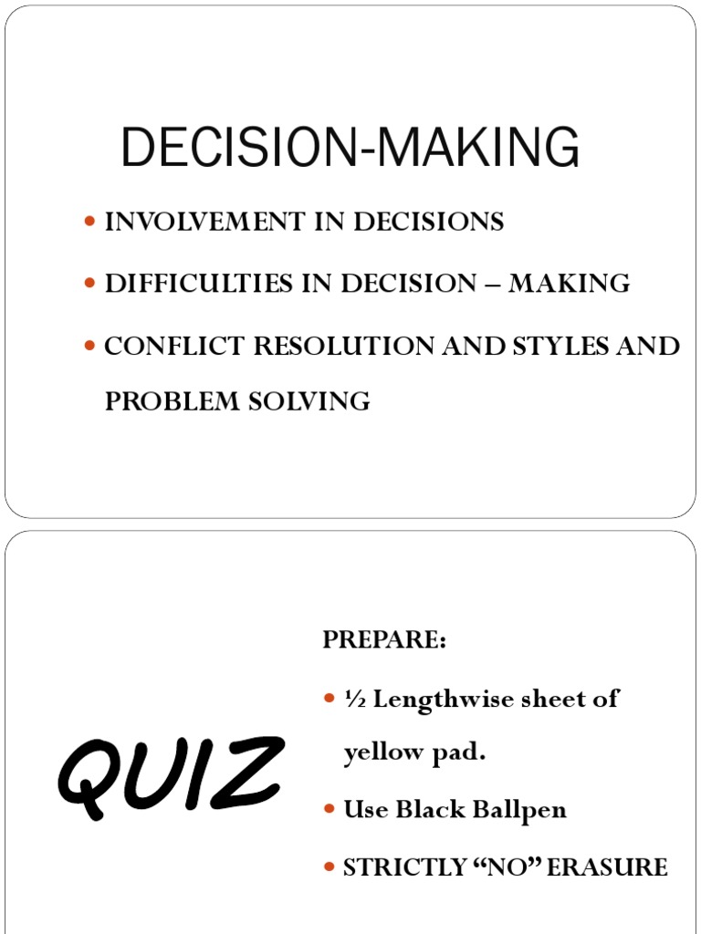 Decision Making | PDF | Consensus Decision Making | Decision Making