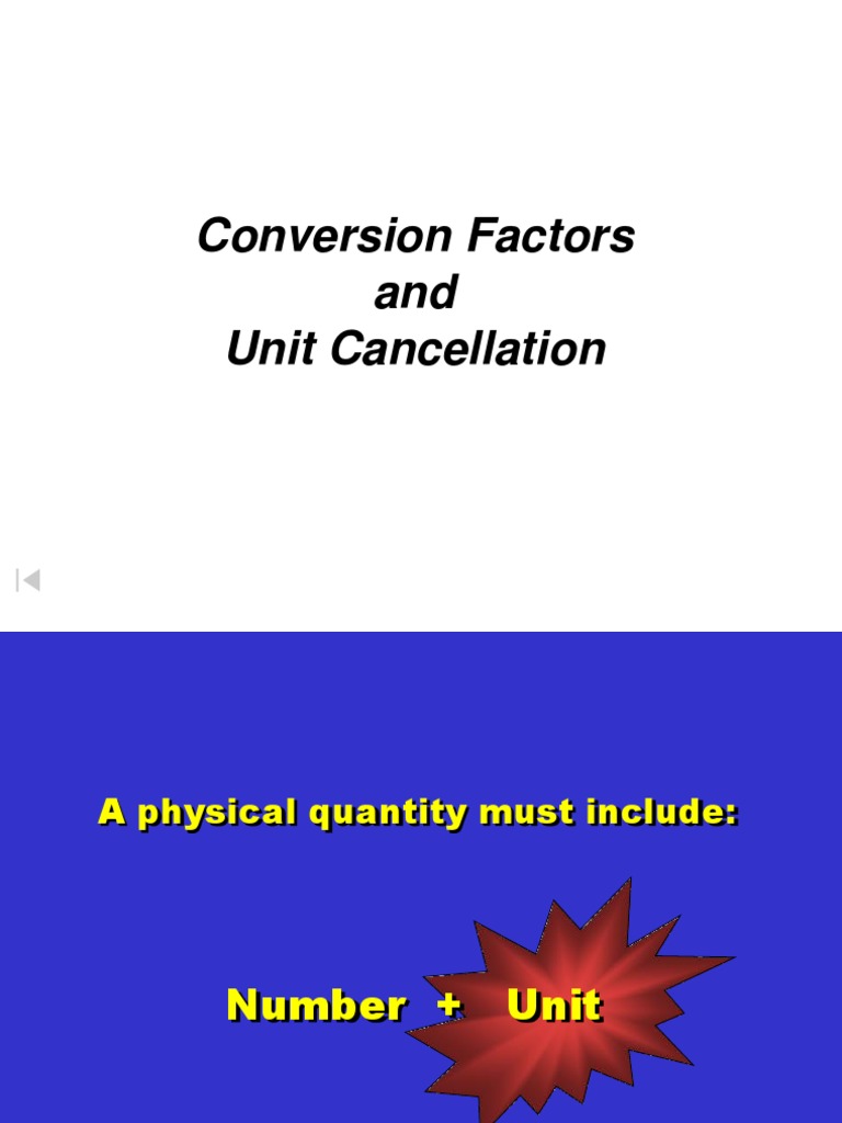 Conversion Factors and Unit Cancellation | PDF | Foot (Unit) | Length