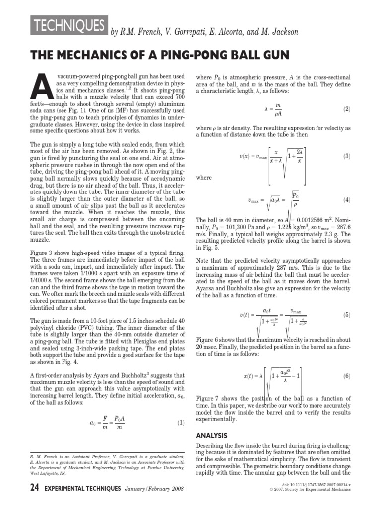 Techniques: The Mechanics of A Ping-Pong Ball Gun | PDF | Gun Barrel ...