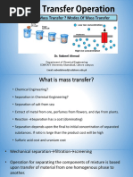 Lecture Notes On Mass Transfer | PDF | Diffusion | Mass Transfer