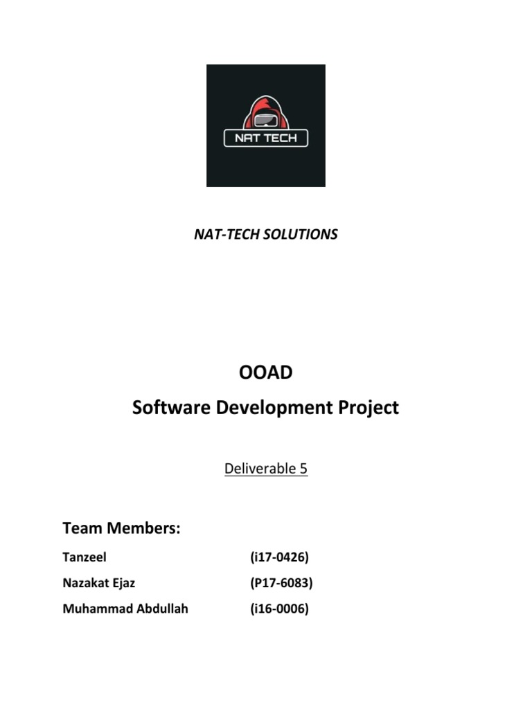 Ooad Software Development Project: Nat-Tech Solutions | PDF | Use Case ...