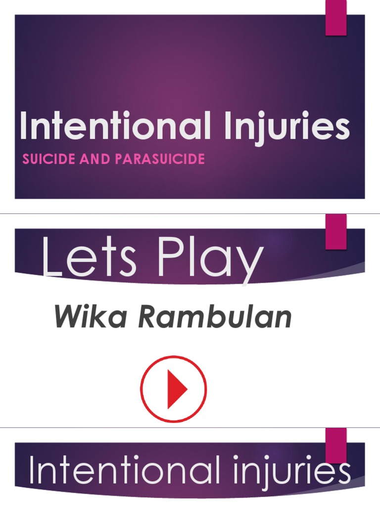 Intentional Injuries | PDF