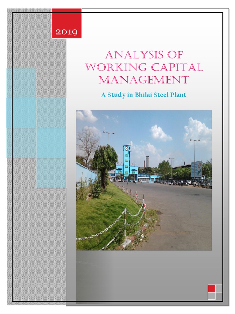 Final Project Report On Working Capital Management in Bhilai Steel ...