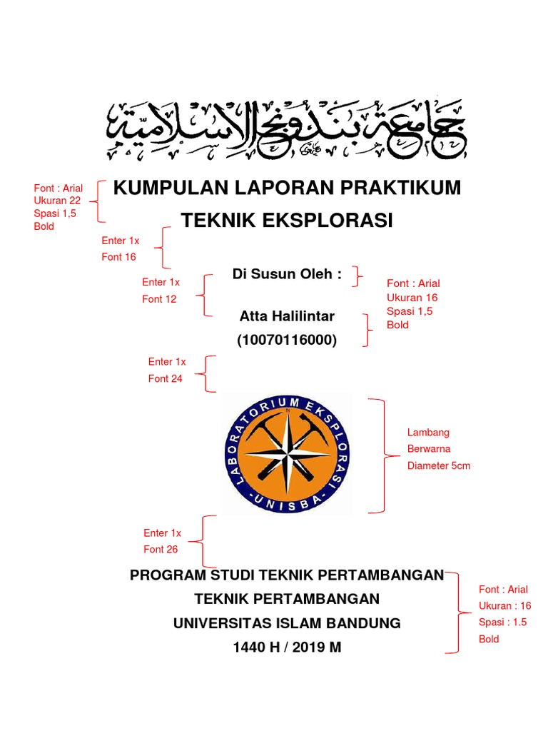 Format dan Ukuran Font Laporan Praktikum | PDF
