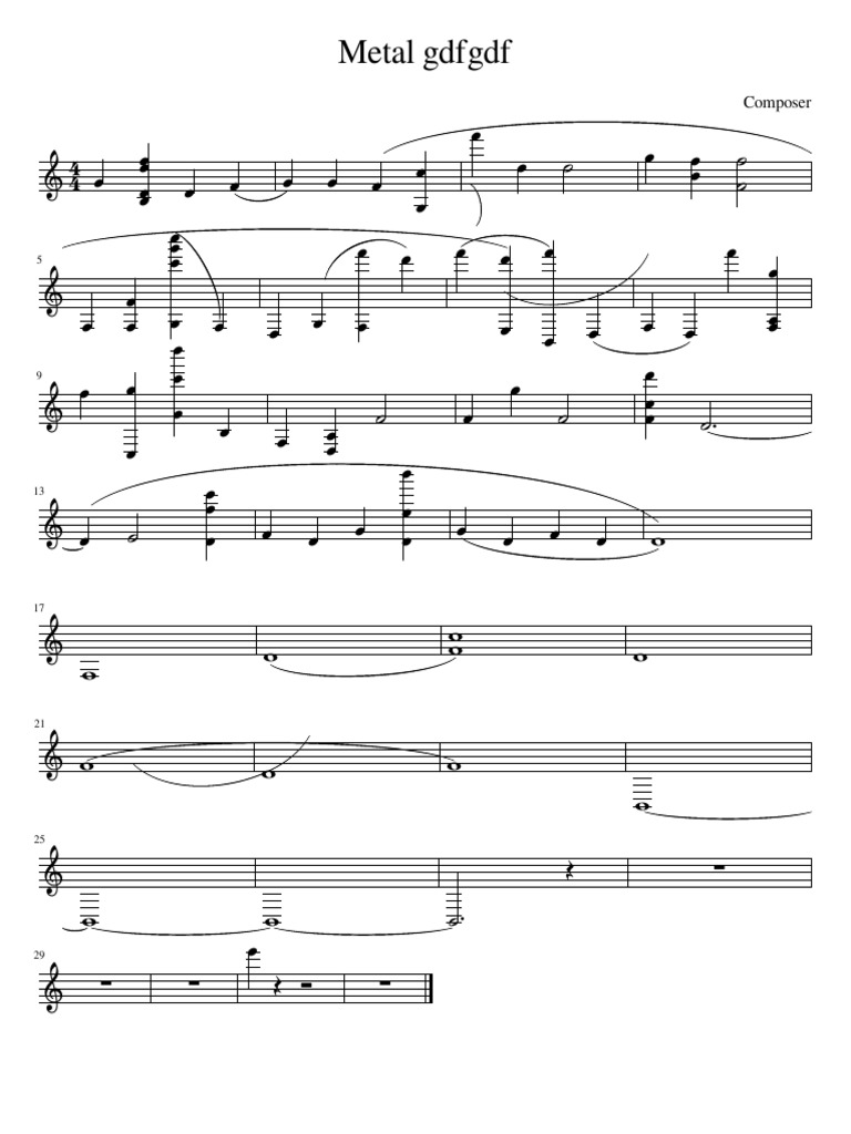 Metal GDFGDF: Composer | PDF