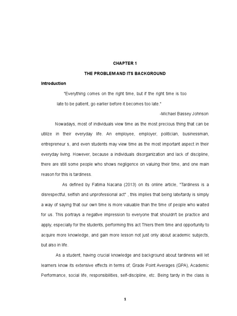 Tardiness Soft Copy Main 1 | PDF | Statistics | Research Design