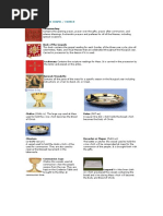 Sacred Vessels, Linens, Vestments & Places | PDF | Eucharist | Altar