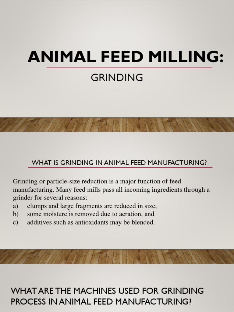 Animal Feed Milling | PDF | Mill (Grinding) | Animal Feed