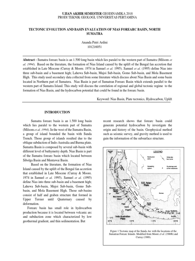 Tectonic Evolution and Hydrocarbon Potential of the Nias Forearc Basin ...