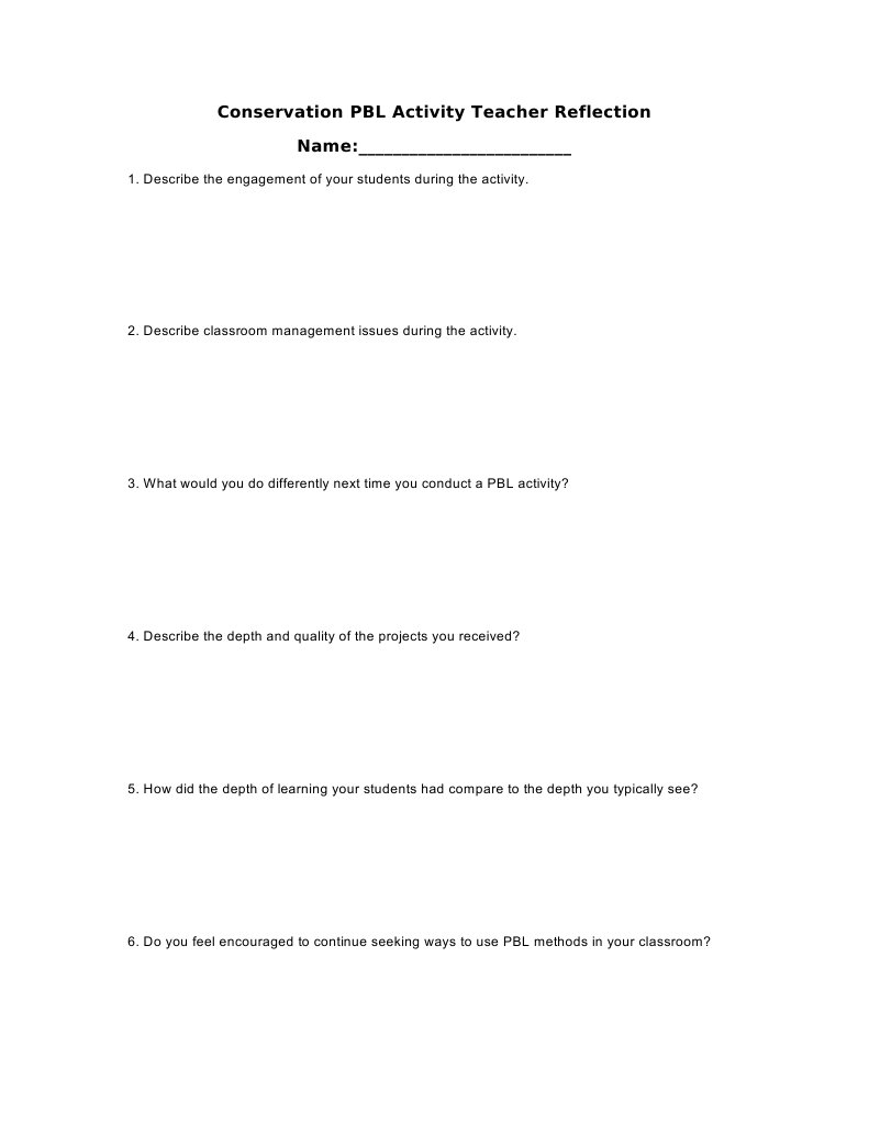 PBL Activity Reflection | PDF