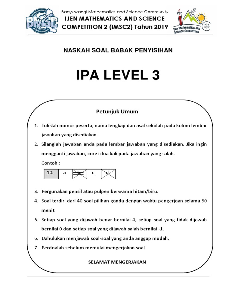 Soal Ipa Level 3 | PDF