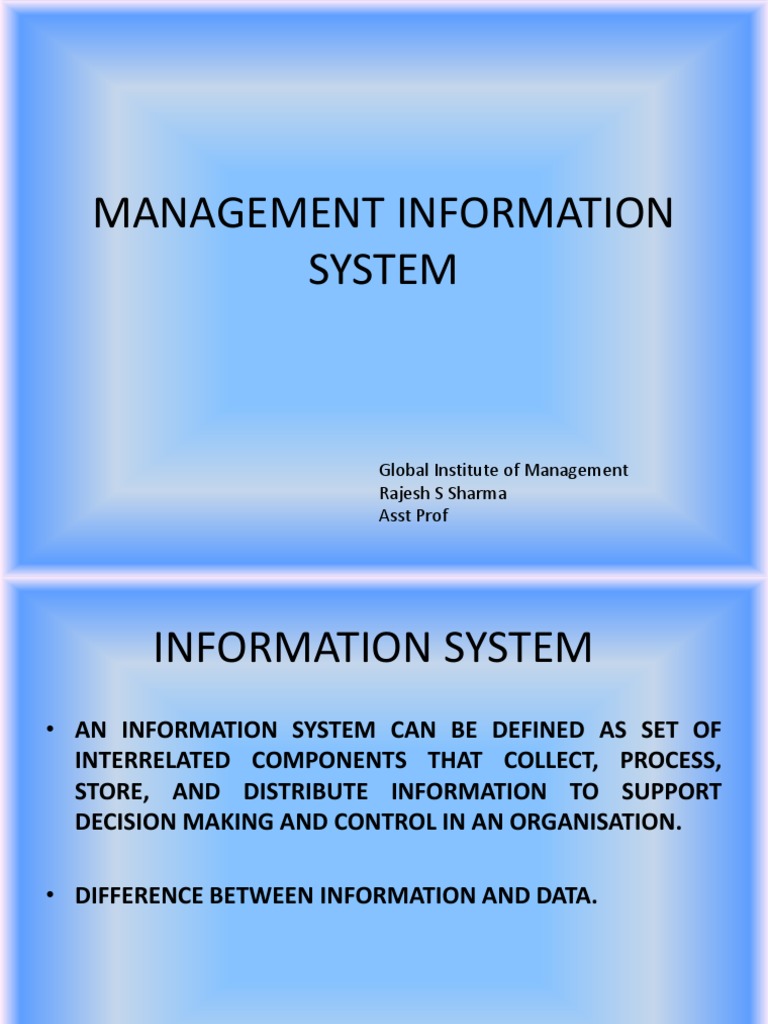 Management Information System | PDF | Decision Support System | Information System