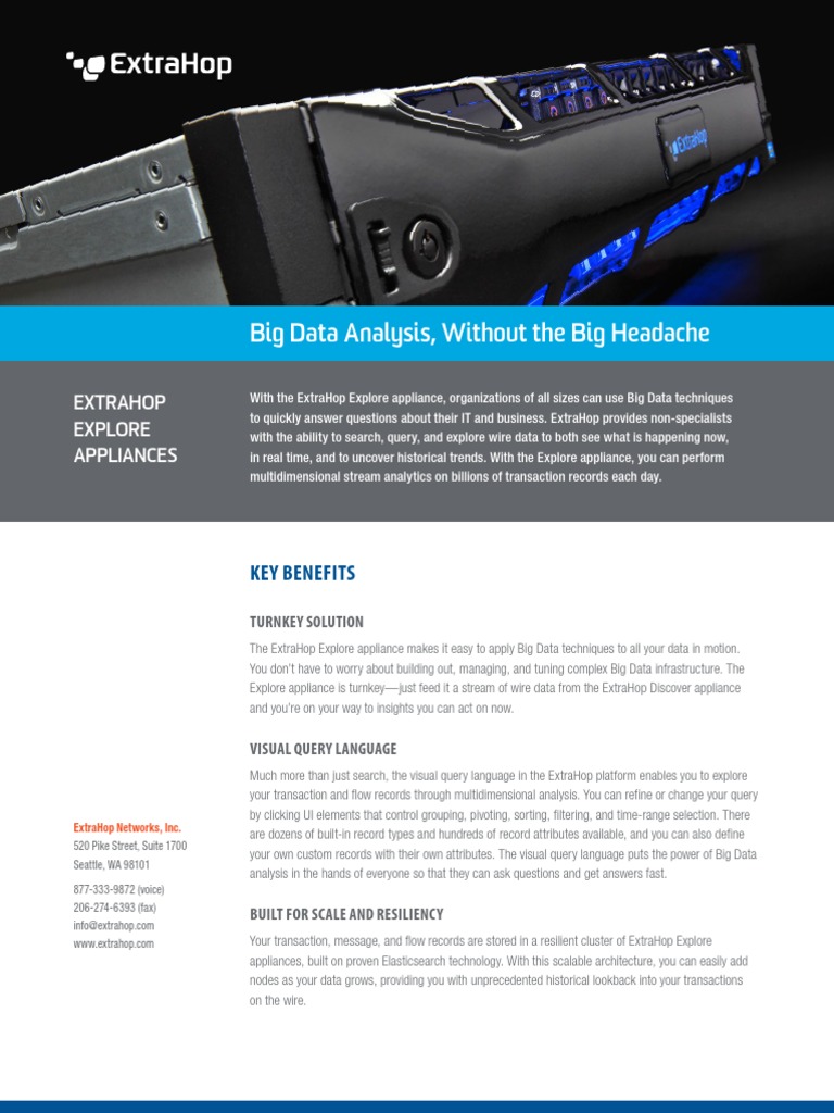 ExtraHop Explore Appliances Datasheet | Download Free PDF | Big Data ...
