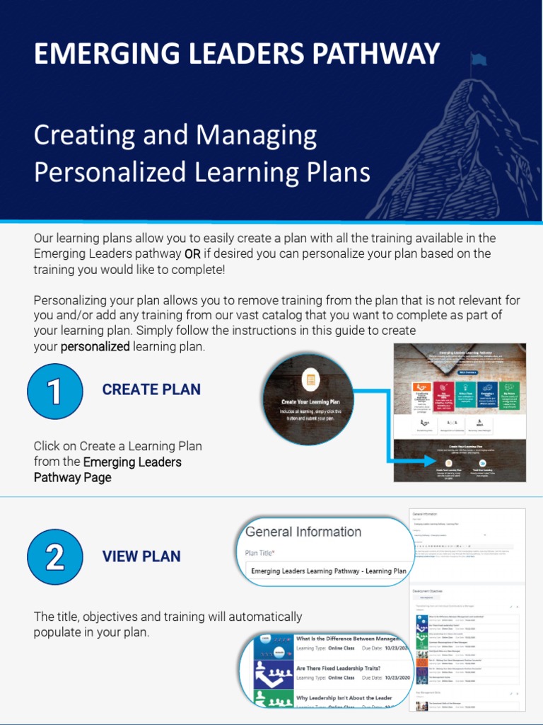 Emerging Leaders Pathway: Creating and Managing Personalized Learning ...