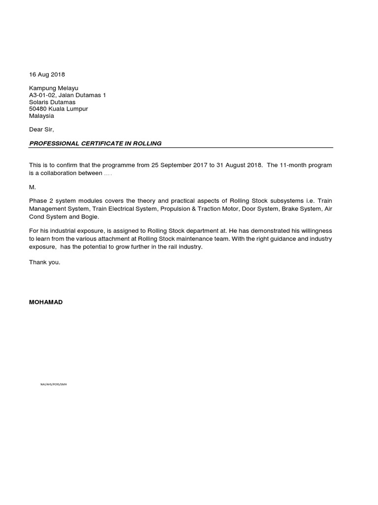 Professional Certificate in Rolling: Mohamad | PDF