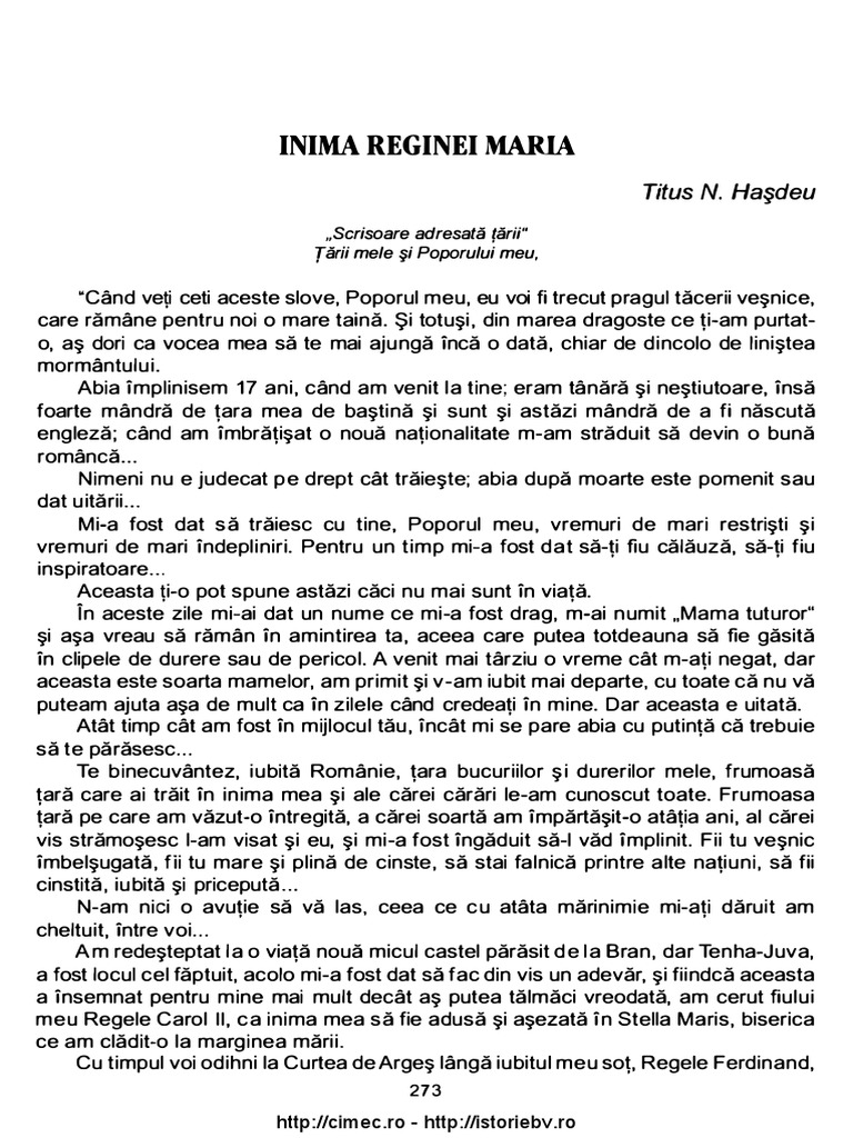 Inima Reginei Maria | PDF