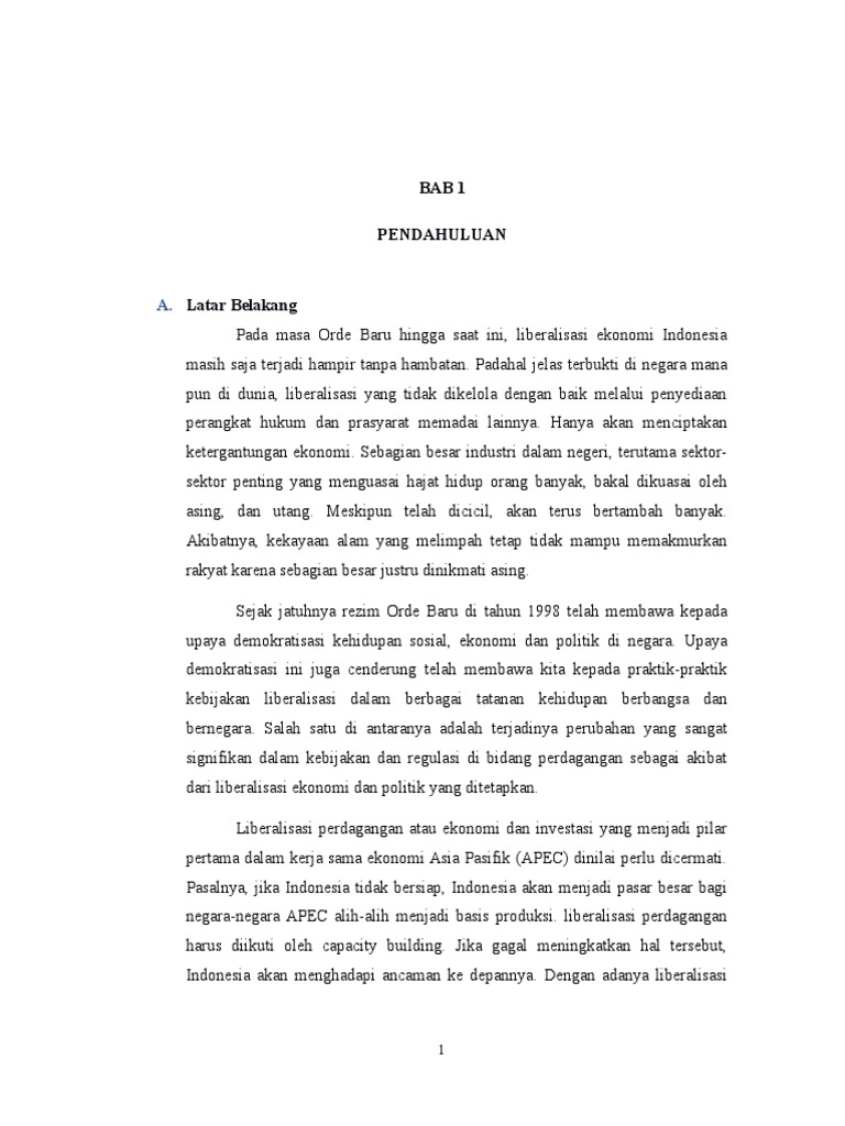 Liberalisasi Ekonomi | PDF
