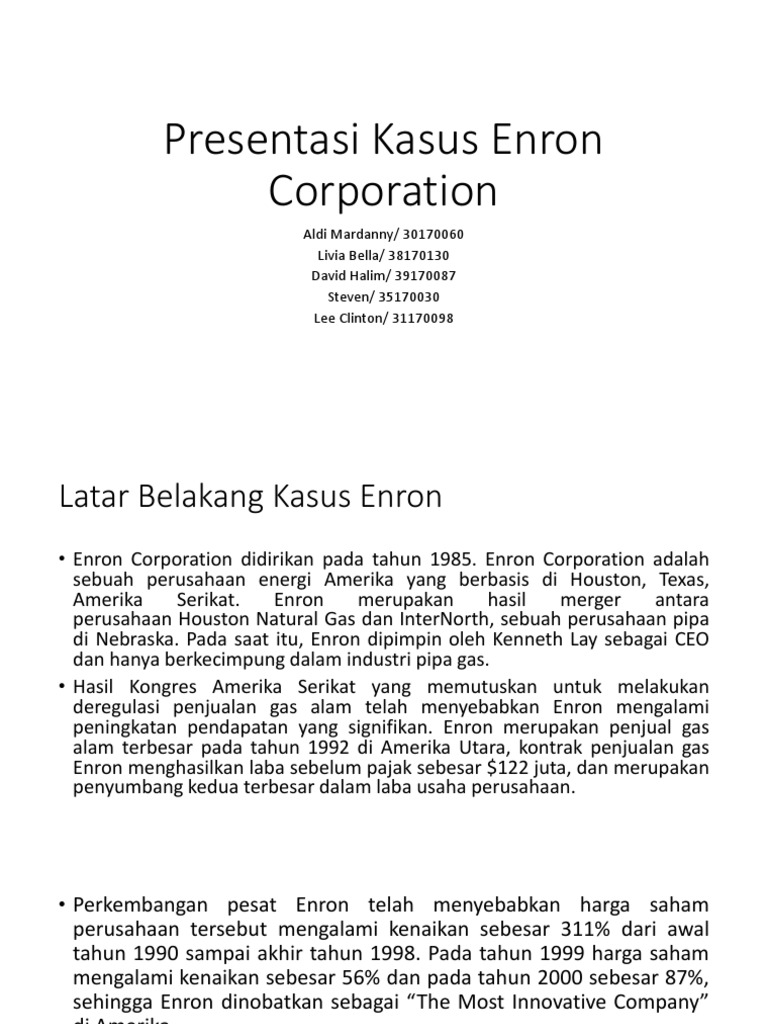 Kasus Enron | PDF