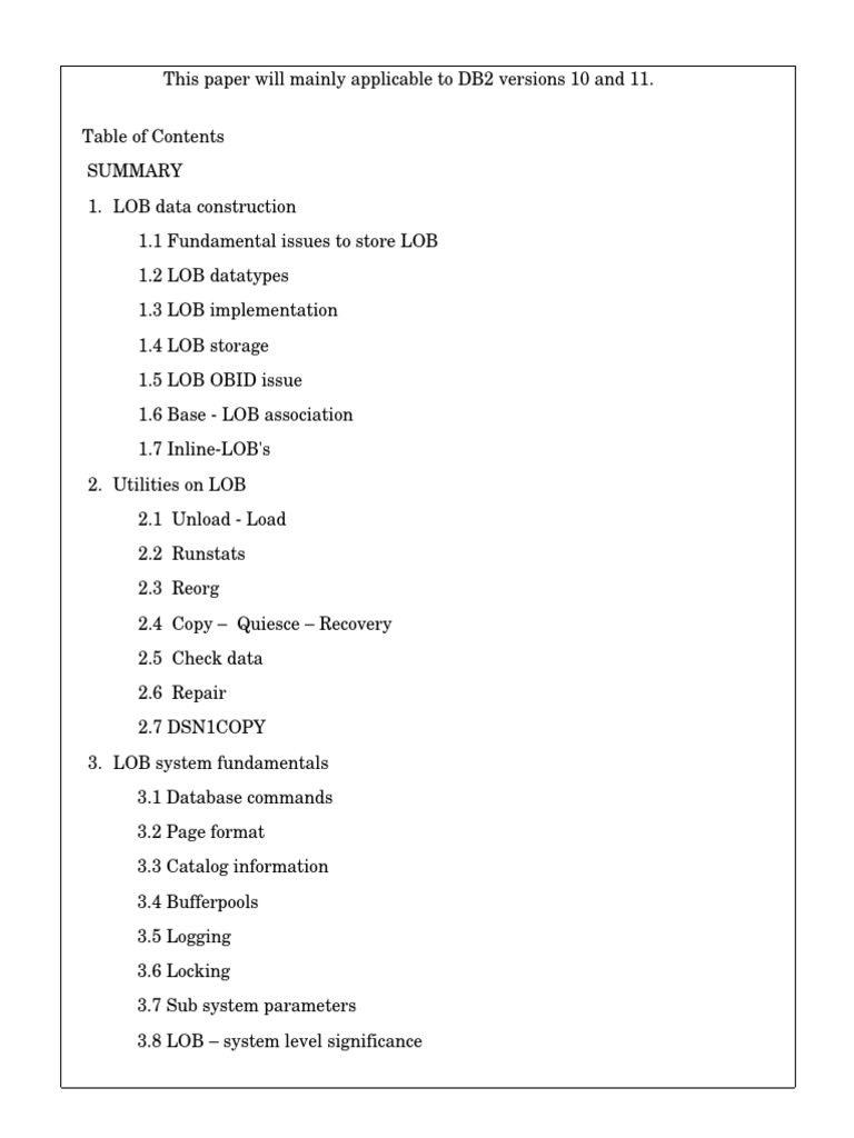 Lob Concepts Ibm Db2 Pdf Database Index String Computer Science 7376