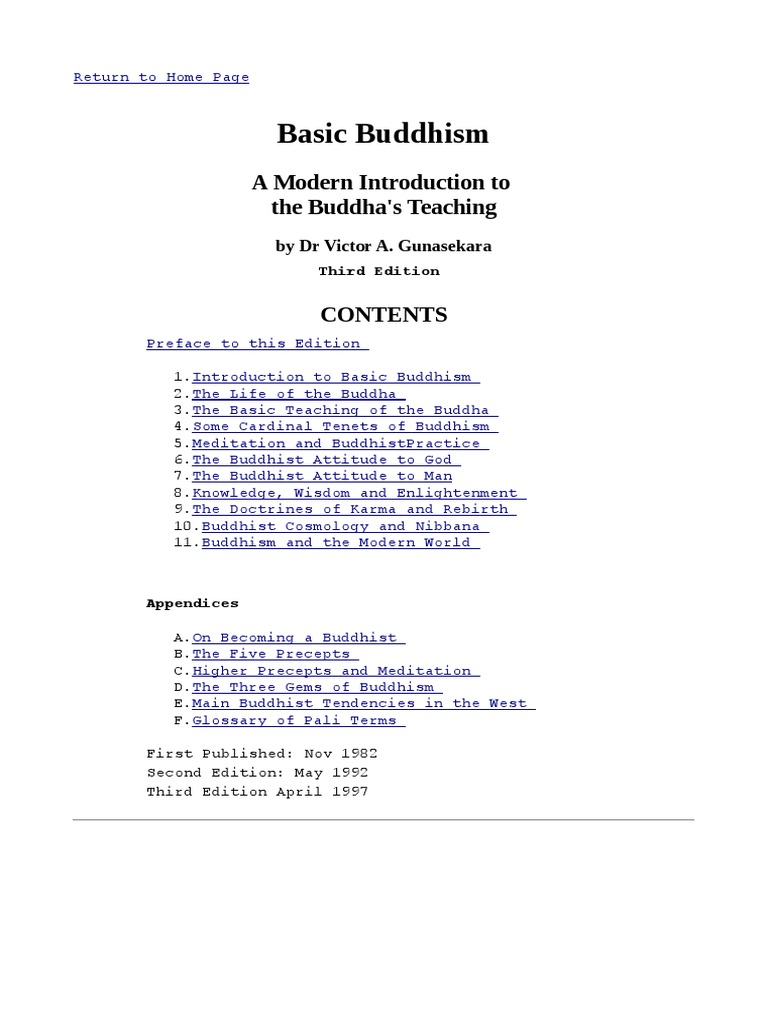 Basic Buddhism A Modern Introduction To The Buddha's Teaching by DR ...