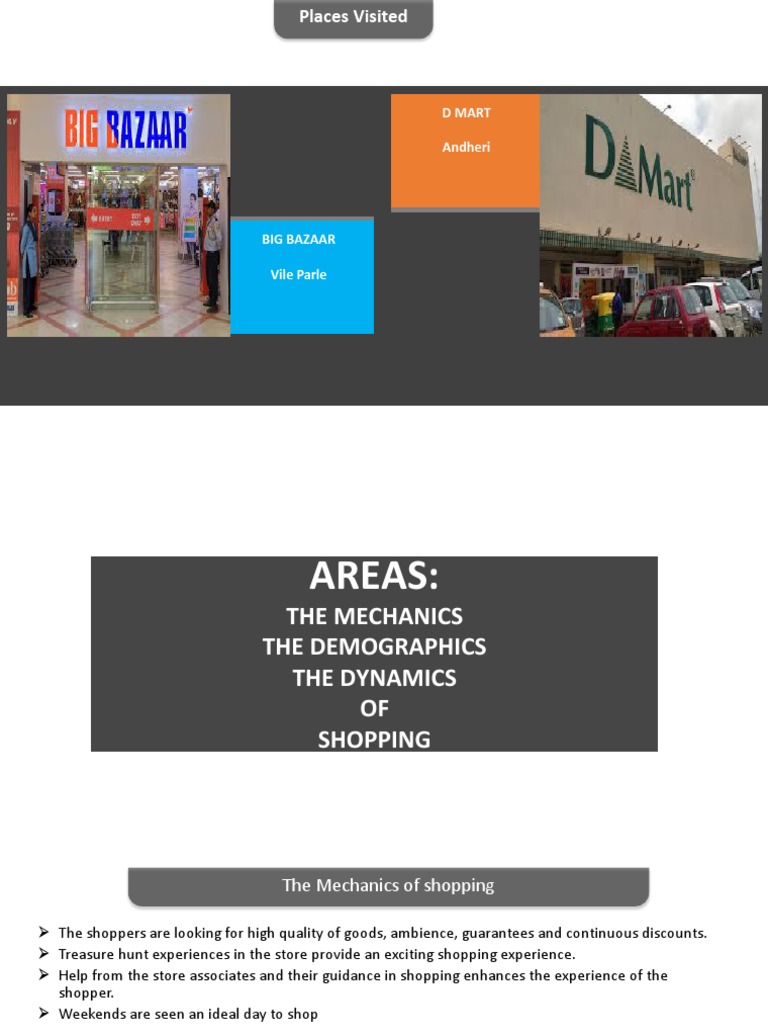 Big Bazaar and Dmart Insights | PDF | Market (Economics) | Economies
