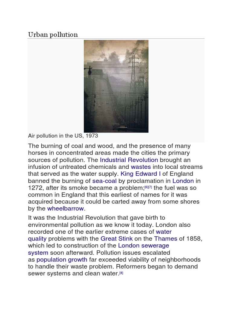 Urban Pollution: Industrial Revolution Wastes King Edward I Sea-Coal ...