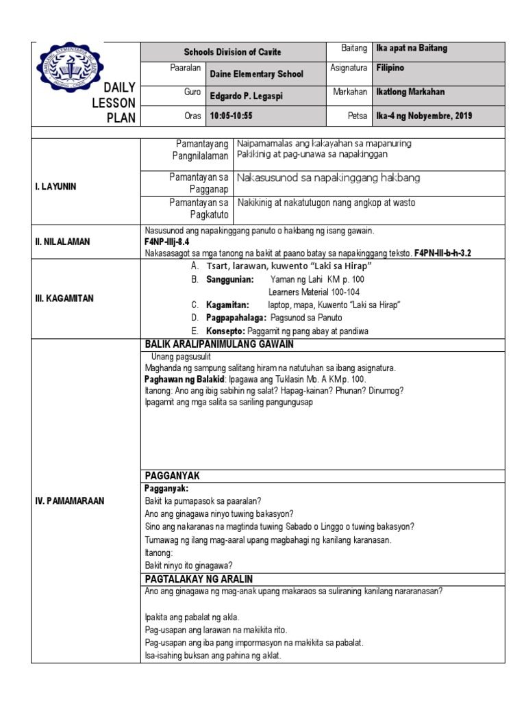 DLP-FIL 4-W1-Day1 | PDF