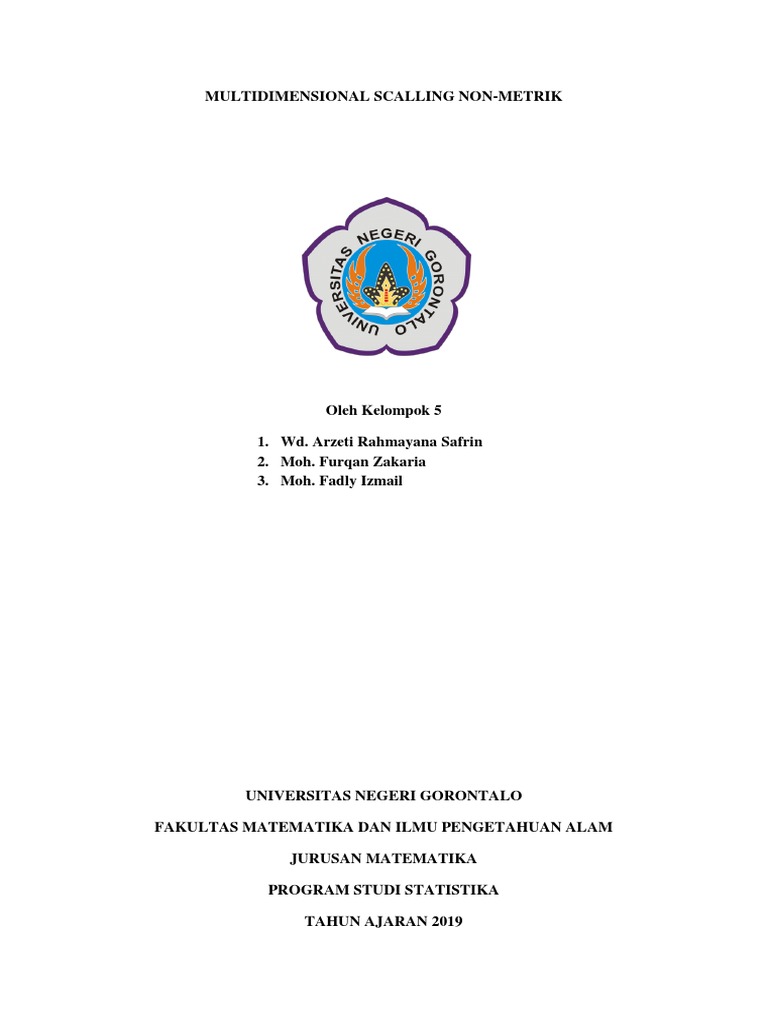 Multidimensional Scalling Non-Metric | PDF | Metode & Bahan Ajar