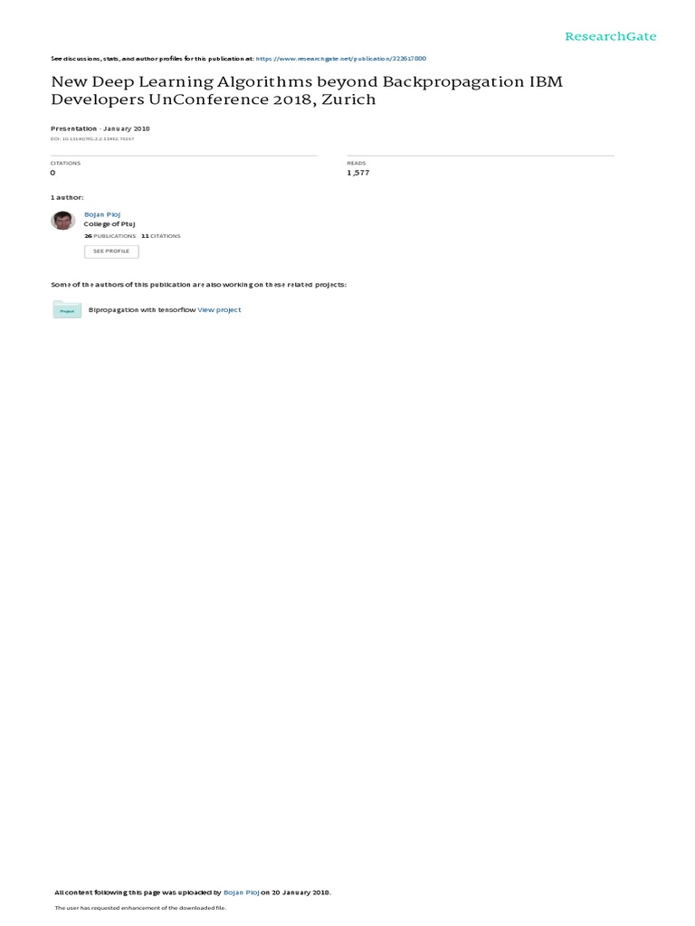 Beyond Backpropagation: New Deep Learning Algorithms and Methods for Faster, More Reliable ...