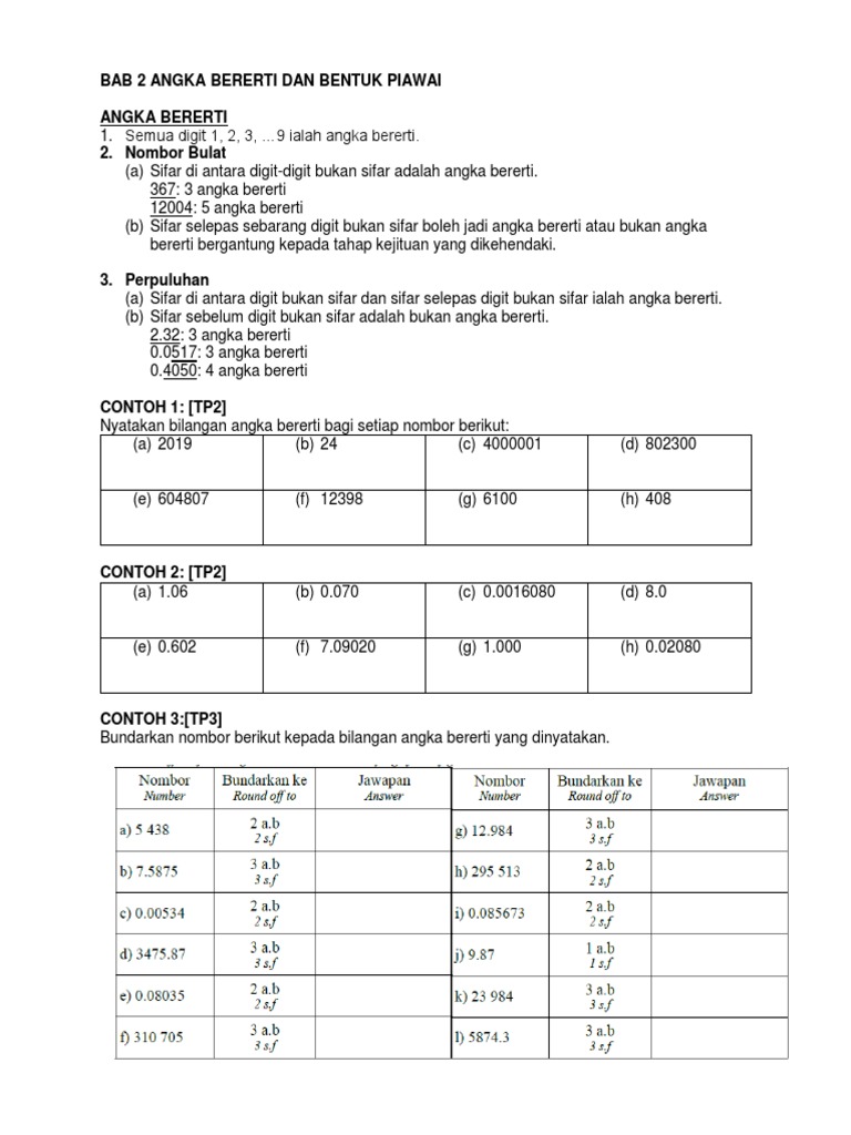 Bab 2 Angka Bererti | PDF