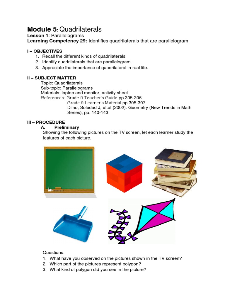 Grade 9 LCTG 3rd Quarter | PDF | Rectangle | Triangle