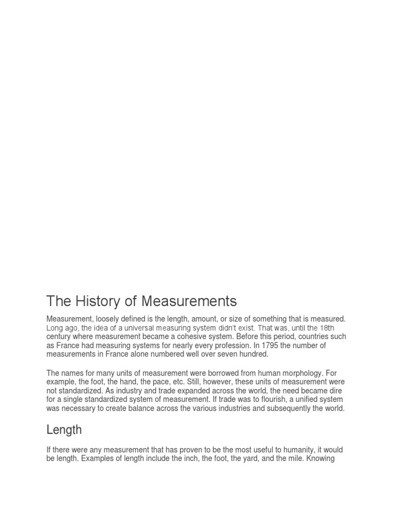 The History of Measurements | PDF | Hour | Capacitor