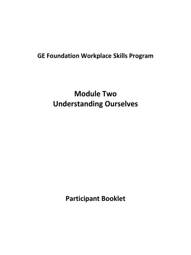 Module 2 - Understanding Others Participant Booklet v4 | PDF ...