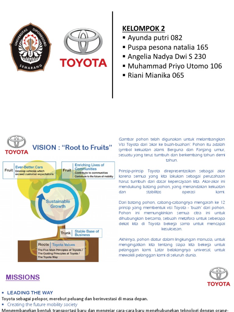 Visi dan Strategi Toyota untuk Masa Depan | PDF | Karier & Perkembangan ...