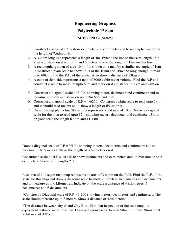 Scale Sheet | PDF | Metre | Scientific Observation