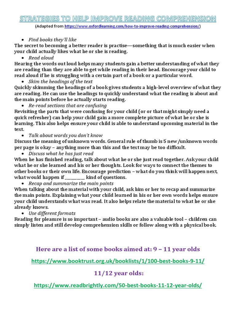 Develop Comprehension Strategies | PDF