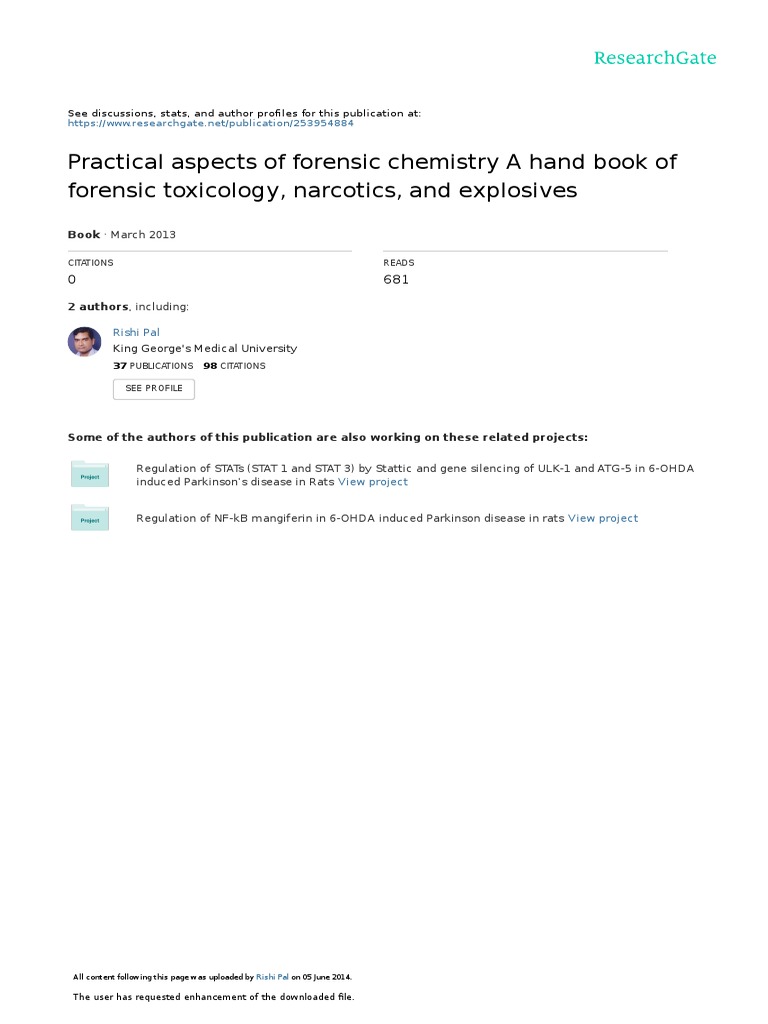 Forensic Chemistry Handbook Guide | PDF | Self-Improvement | Wellness