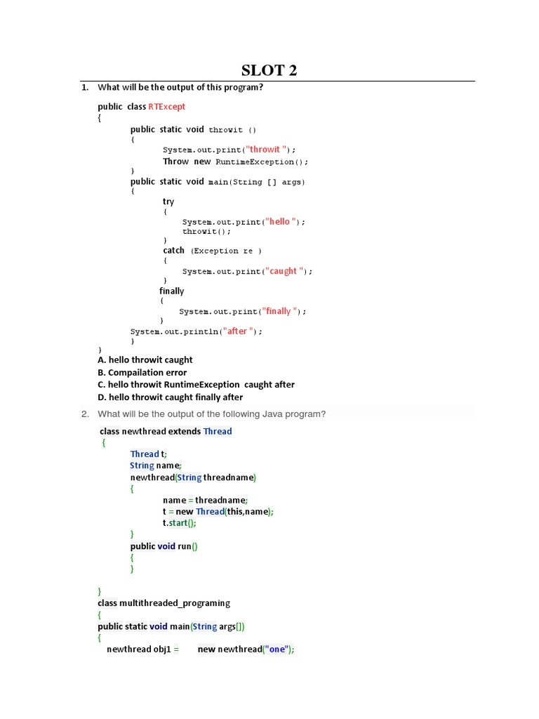 Java Program Output Analysis and Errors | PDF | Constructor (Object ...