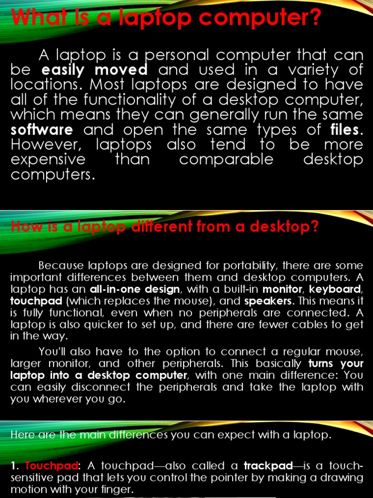 Laptop Basics for Beginners | PDF