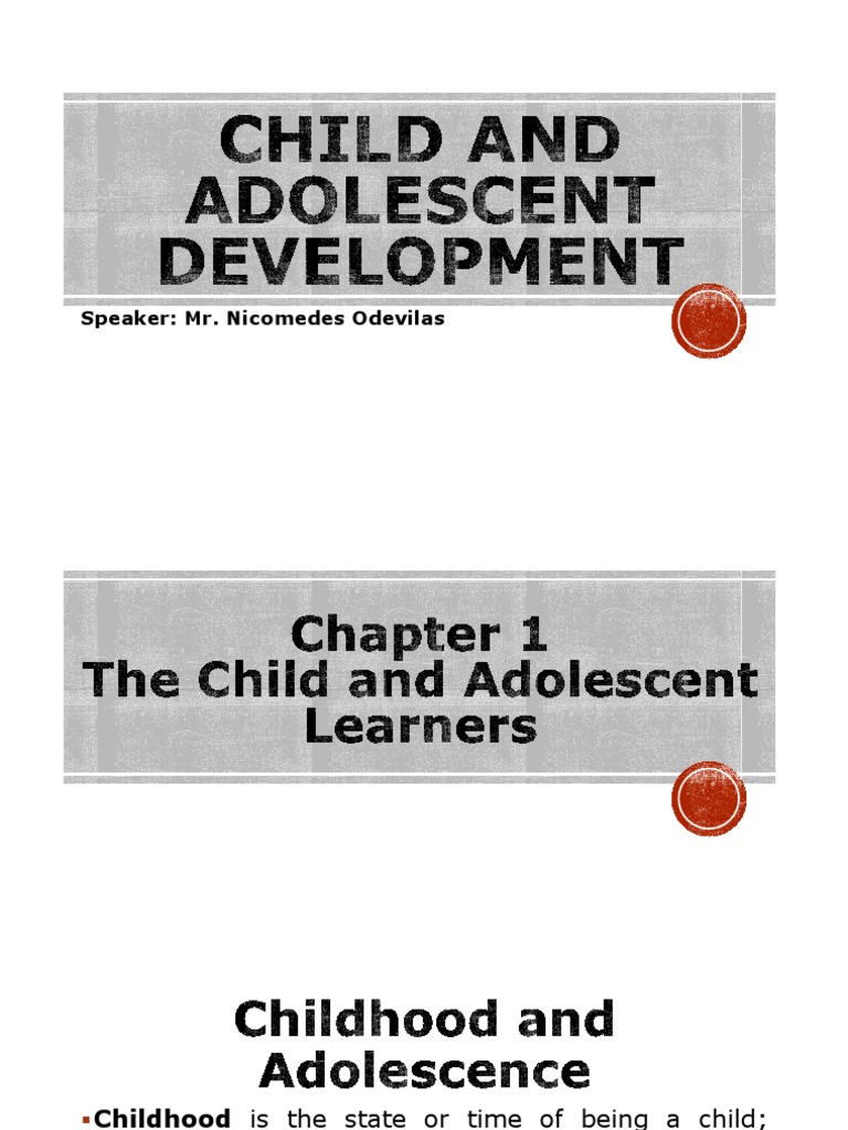Child and Adolescent Development (93 Slides) | PDF | Cognitive ...