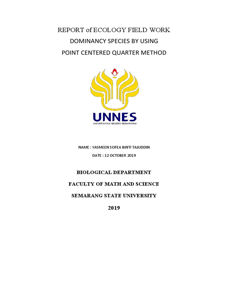 Analysis of Plant Community Structure and Species Dominance Using the ...