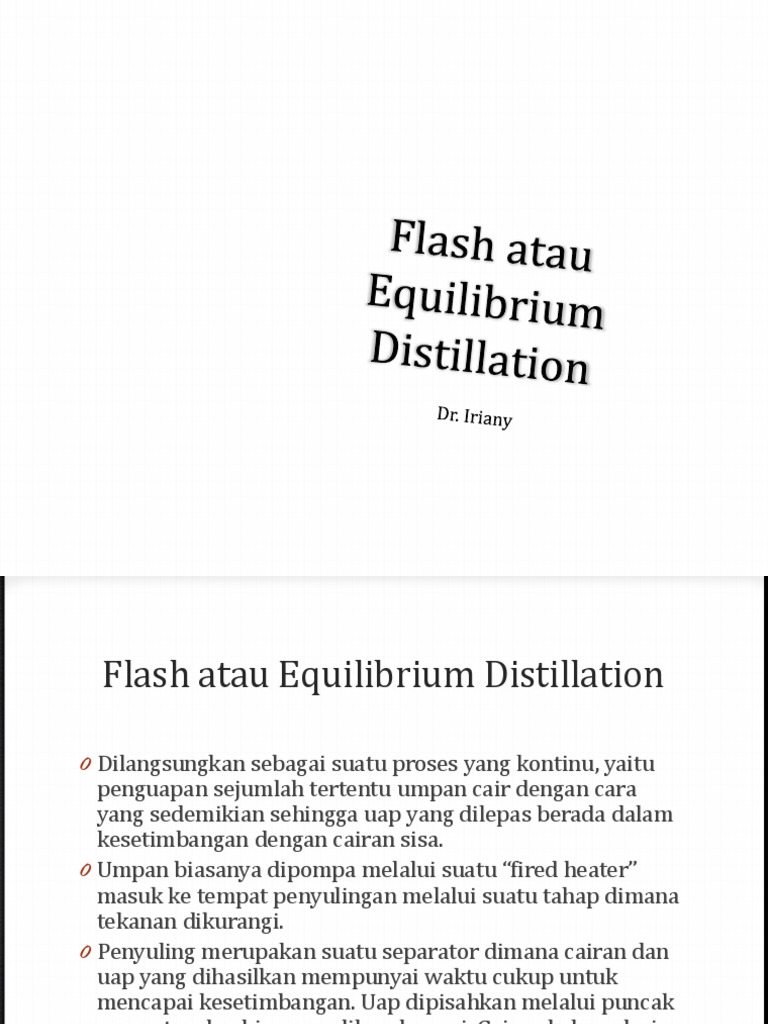 Flash Atau Equilibrium Distillation | PDF