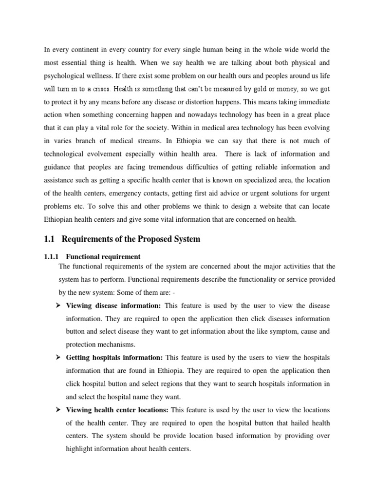 1.1 Requirements of The Proposed System: 1.1.1 Functional Requirement | Download Free PDF | User ...
