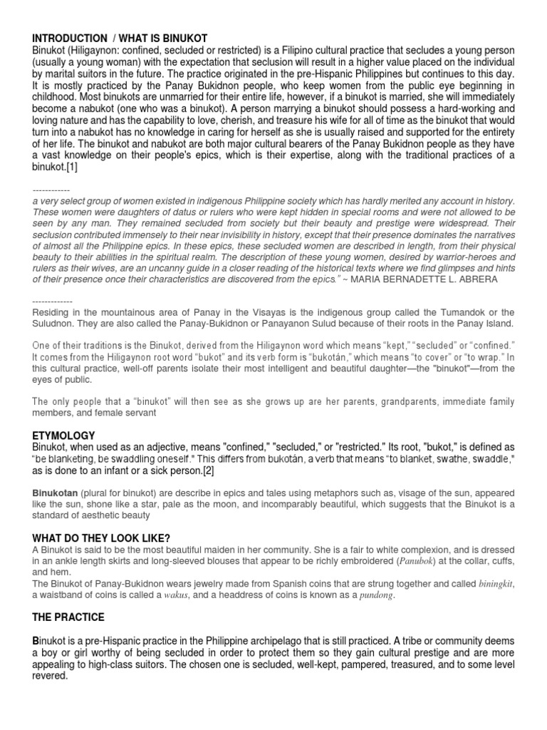 The Tradition of Panay Bukidnon | PDF | Cultural Anthropology | Philippines