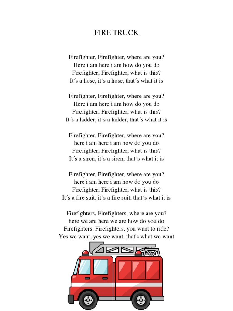 Fire Truck Song | PDF
