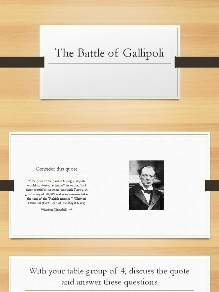 The Battle of Gallipoli Presentation | PDF | Gallipoli Campaign | Dardanelles
