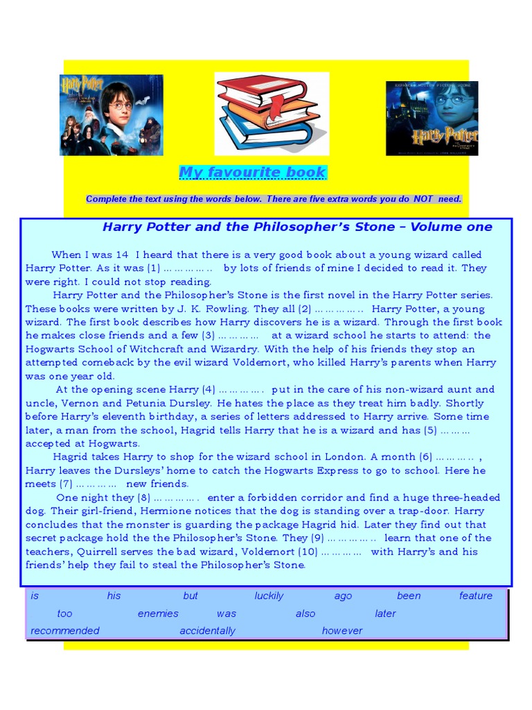 My Favourite Book - Harry Potter-Reading Comprehension and Questions ...