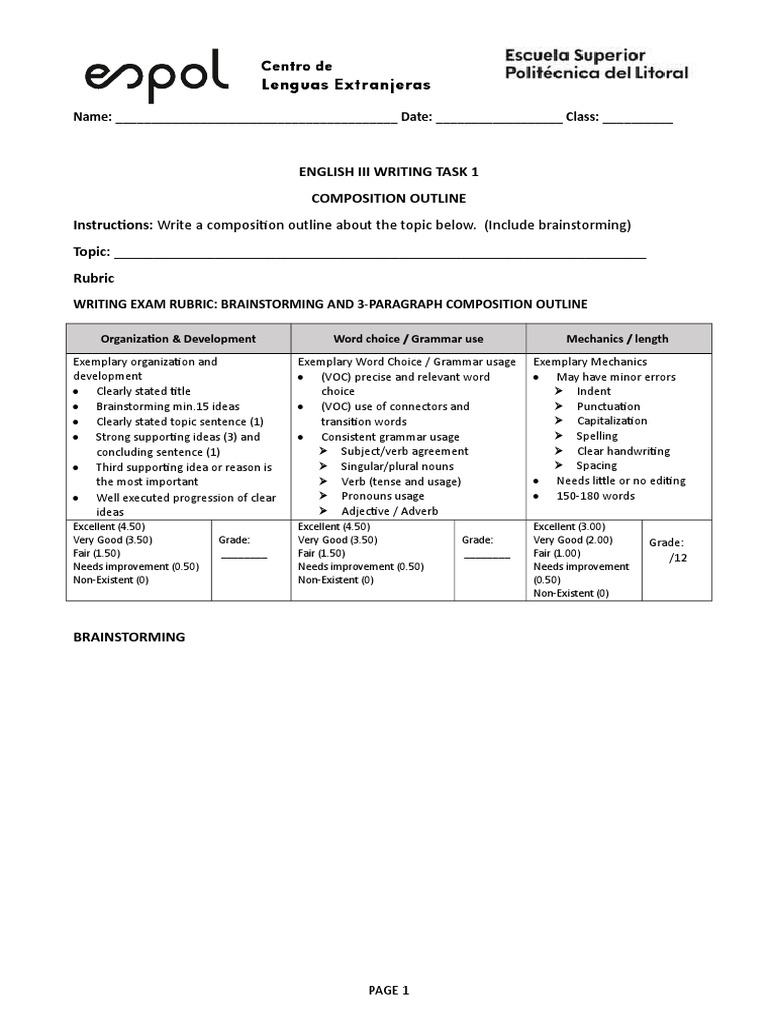 Name: - Date: - Class | PDF | Verb | Word